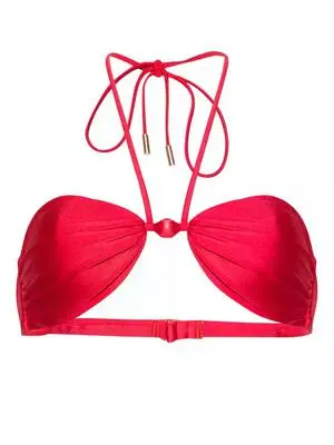 Cult Gaia Euphrasia Beaded Bikini Top - Red