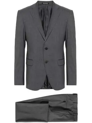 Emporio Armani Single-breasted Virgin Wool Suit - Grey