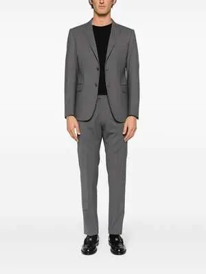 Emporio Armani Single-breasted Virgin Wool Suit - Grey