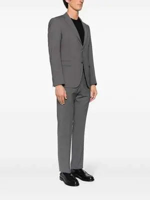 Emporio Armani Single-breasted Virgin Wool Suit - Grey