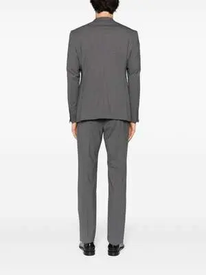 Emporio Armani Single-breasted Virgin Wool Suit - Grey