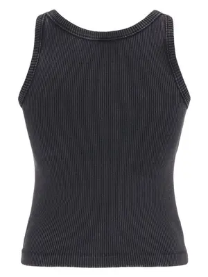 Alessandra Rich Logo Appliqué Tank Top - Grey