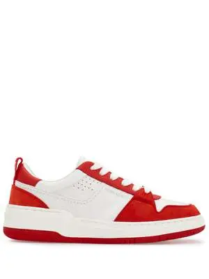 FERRAGAMO Panelled Leather Sneakers - Red