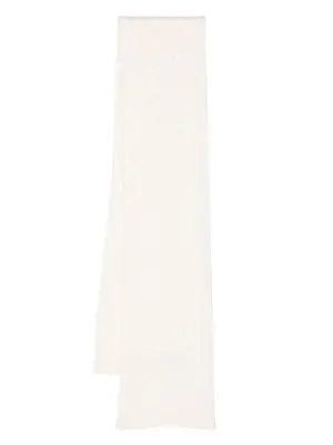 N.peal Cable-knit Cashmere Scarf - White