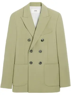 Ami Peak-lapels Double-breasted Blazer - Green