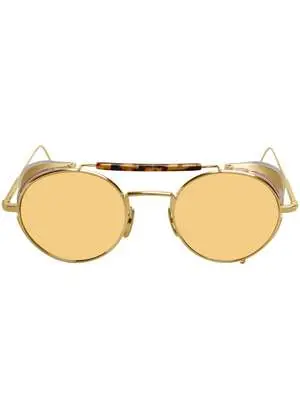 Thom Browne 20th Anniversary Round-frame Sunglasses - Gold