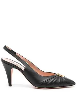 Bally Emblem 80mm Leather Pumps