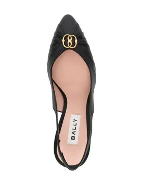 Bally Emblem 80mm Leather Pumps