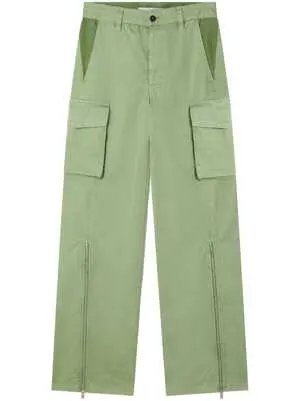 Stella McCartney Straight-leg Cotton Cargo Pants - Green