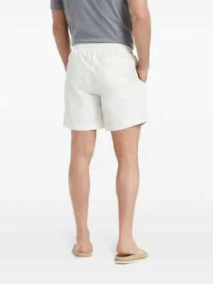 Brunello Cucinelli Logo-embroidered Swim Shorts - White