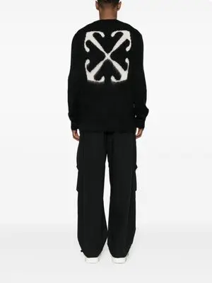 Off-White Arrows Intarsia Knit Jumper - Black