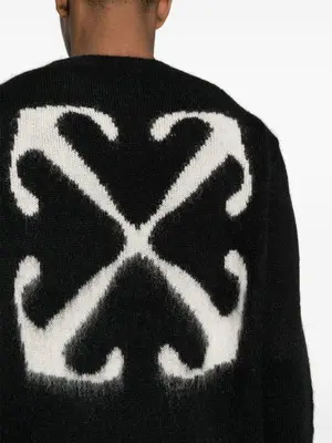 Off-White Arrows Intarsia Knit Jumper - Black