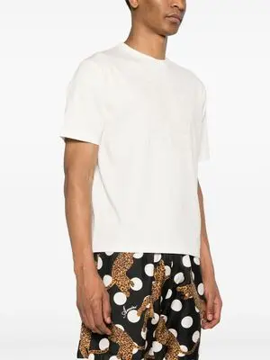 Palm Angels Monogram-embroidered Cotton T-shirt - White