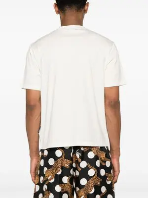 Palm Angels Monogram-embroidered Cotton T-shirt - White