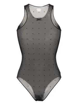 Dsquared2 Rhinestone-embellished Mesh Bodysuit