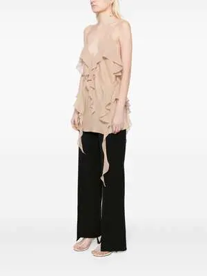 Khaite Draped Silk Top