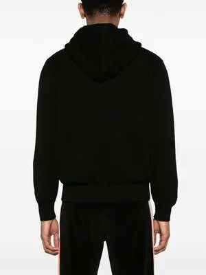 Palm Angels Logo-embroidered Knitted Hoodie