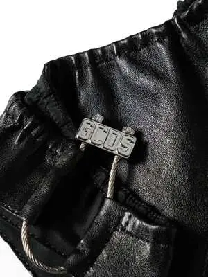 Gcds Logo-plaque Leather Briefs