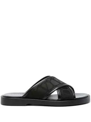 Valentino Garavani Logo-jacquard Crossover-strap Sandals