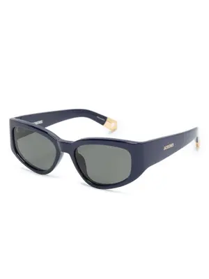 Jacquemus Rectangle-frame Sunglasses - Blue