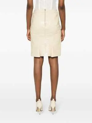 TOM FORD Patent Crocodile-embossed Mini Skirt - Neutrals