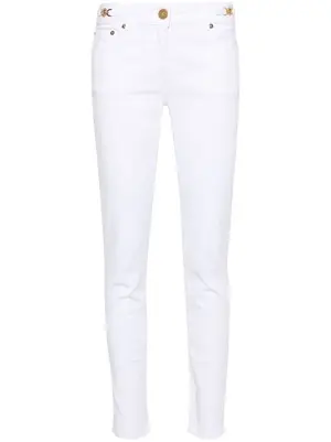 Versace Medusa-plaque Skinny Jeans - White