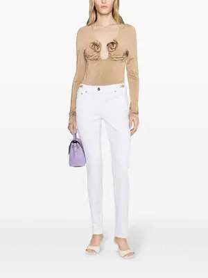Versace Medusa-plaque Skinny Jeans - White