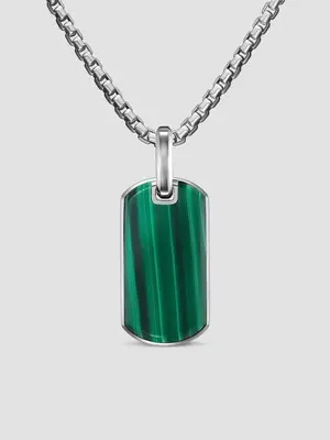 David Yurman Chevron Tag - Malachite