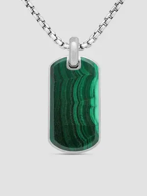 David Yurman Chevron Tag - Malachite