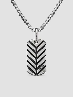 David Yurman Chevron Tag - Meteorite