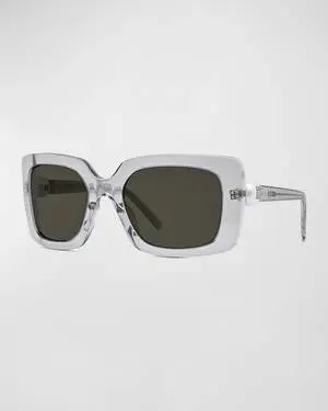 Givenchy Pearlescent Metal Butterfly Sunglasses Grey/green