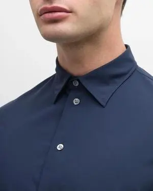 Emporio Armani Apos;s Modern Fit Sport Shirt - Navy