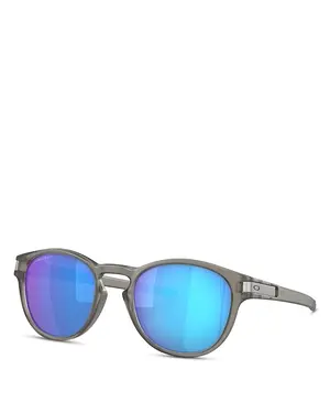 Oakley Latch Oval Sunglasses - Gray/blue Polarized Solid