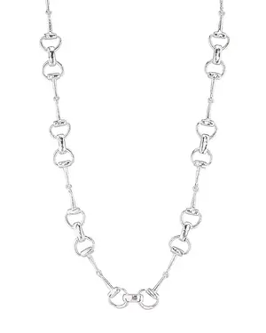 CAPUCINE DE WULF Equestrian Snaffle Bit Chain Necklace - Silver