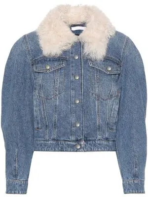 Chloé Shearling-collar Denim Jacket