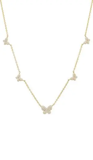 ADINA EDEN Pave Butterfly Necklace