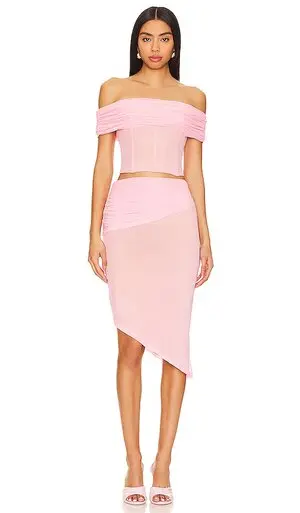 Superdown Heidi Mesh Skirt Set
