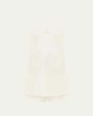 Olivia Von Halle Bella Racerback Cami Short Pajama Set White