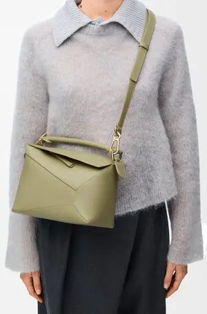 Loewe LOEWE Small Puzzle Edge Bag Eucalyptus Green