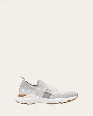 TOD'S Stretch Knit Runner Sneakers - Bianco Calce