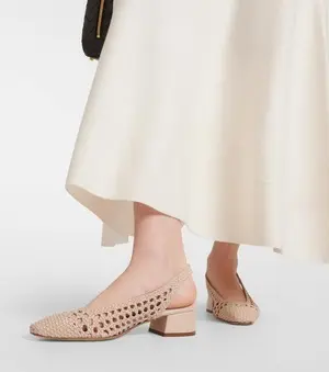 SOULIERS MARTINEZ Nova Tarragona Leather Slingback Pumps