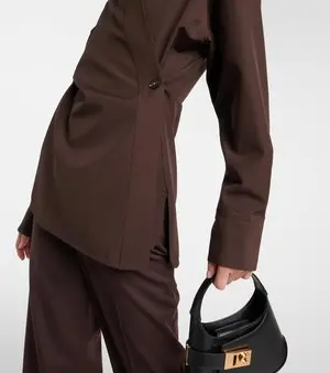 FERRAGAMO Wrap Shirt - Brown