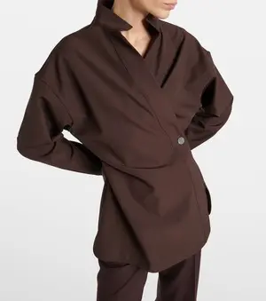 FERRAGAMO Wrap Shirt - Brown