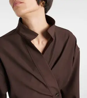 FERRAGAMO Wrap Shirt - Brown