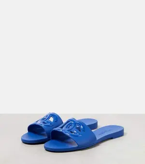 Dolce & Gabbana Dg Cutout Slides - Blue