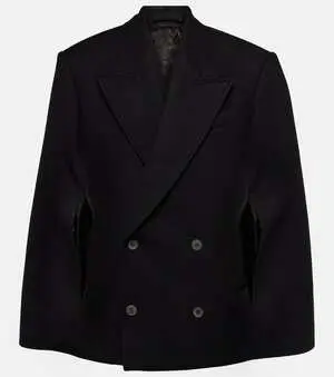 Wardrobe.NYC Double-breasted Virgin Wool Cape