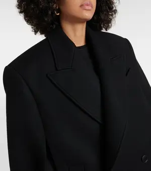 Wardrobe.NYC Double-breasted Virgin Wool Cape