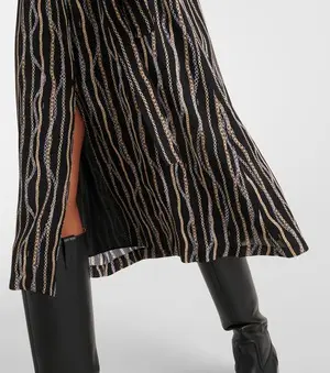 Chloé Printed Silk Sablé Shirt Dress