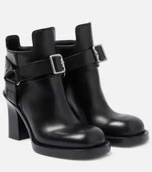 Burberry Stirrup Leather Ankle Boots