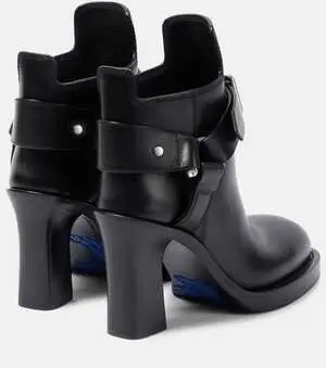 Burberry Stirrup Leather Ankle Boots
